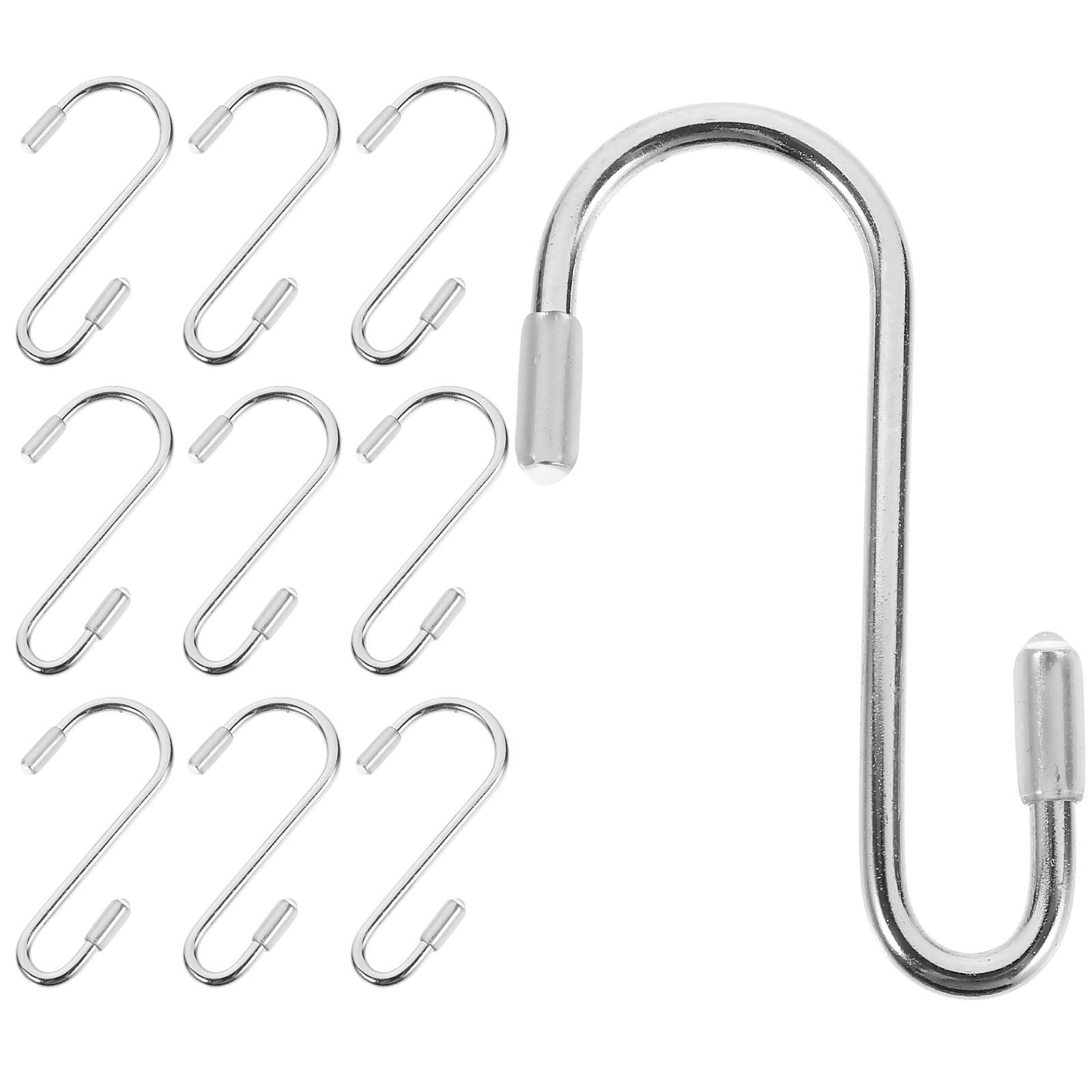 BESTYASH 12Pcs Small S Hooks Heavy Duty Metal for Hanging Baskets Bells ...