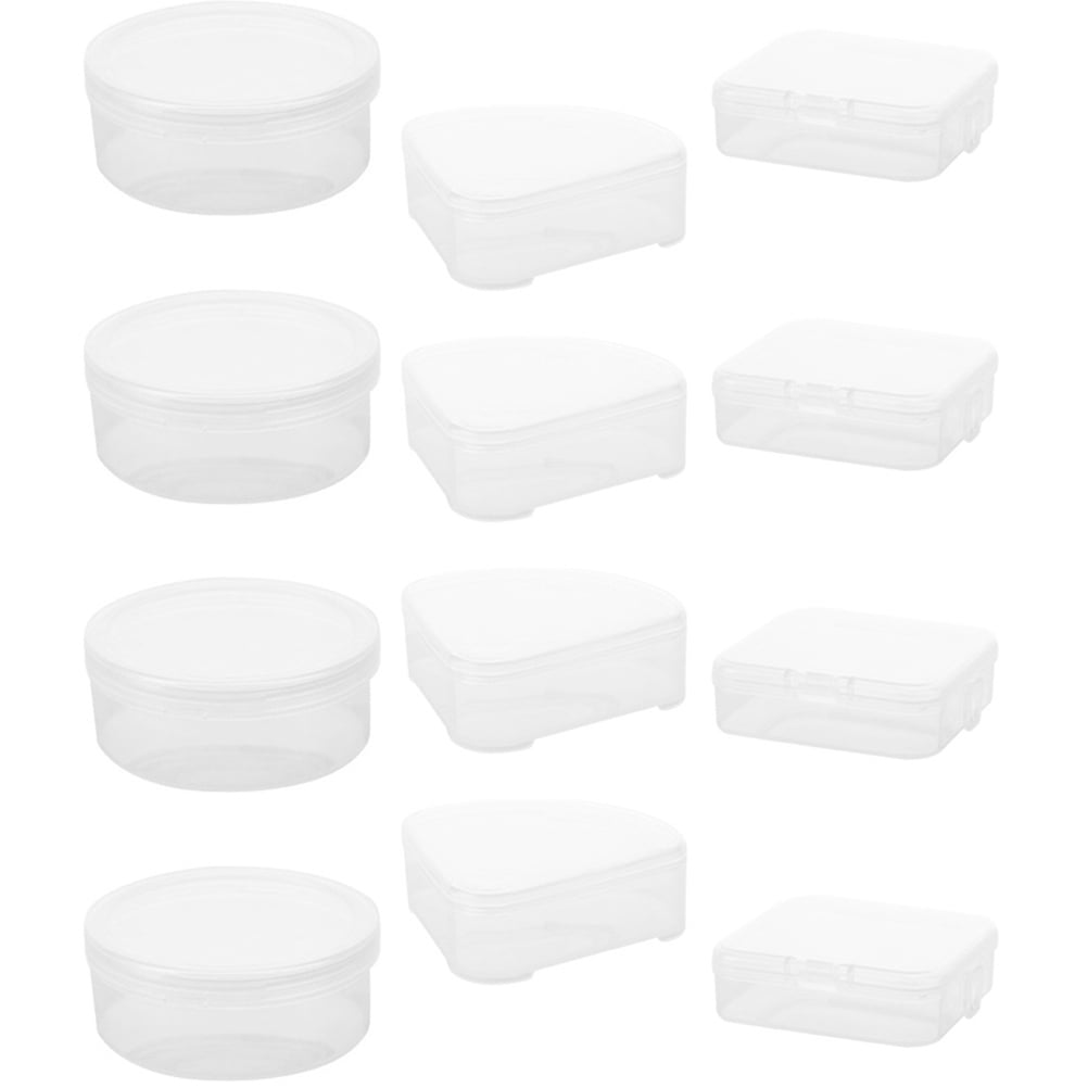 BESTYASH 12Pcs Transparent Plastic Cosmetic Puff Storage Boxes Small ...