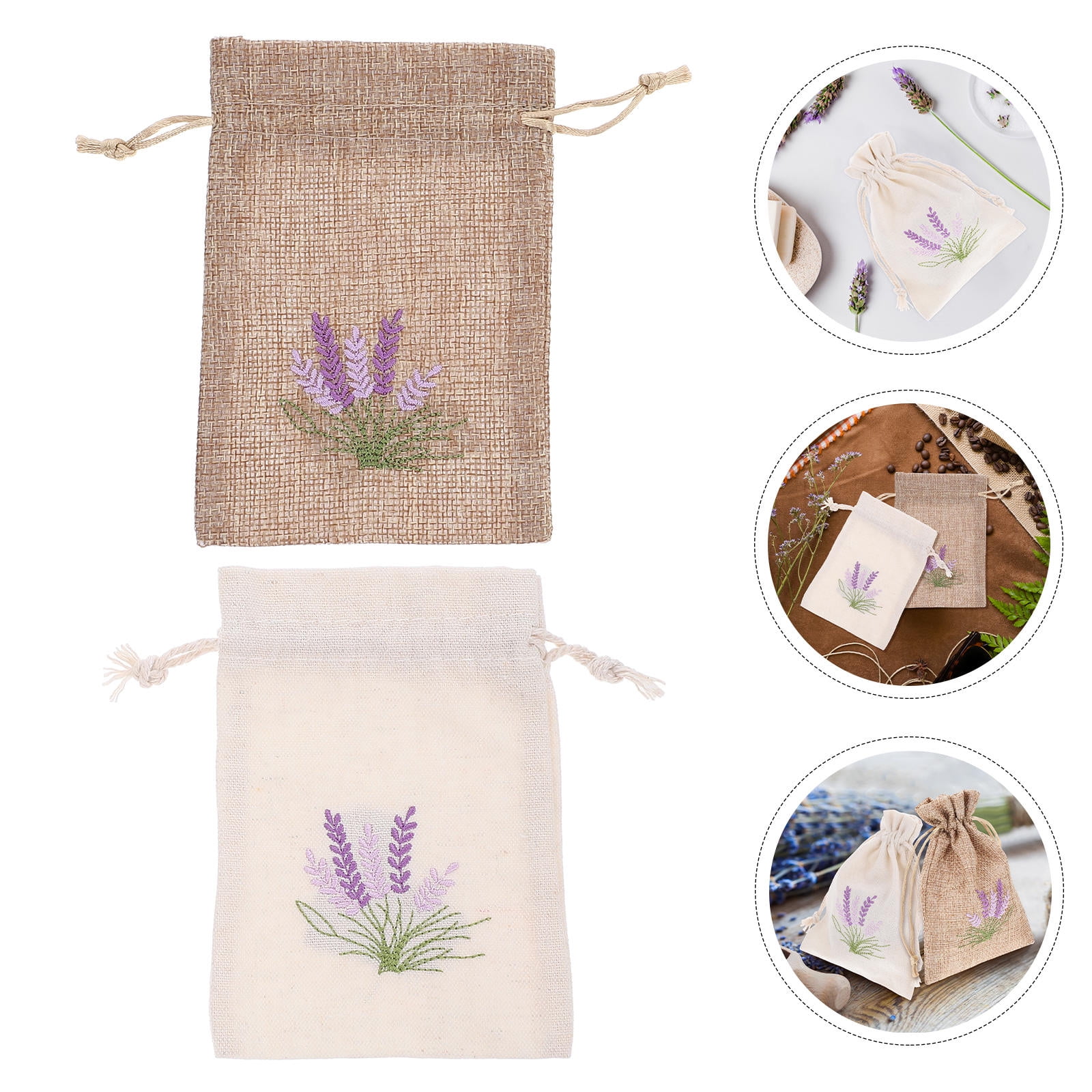 BESTYASH 12Pcs White Empty Sachet Bags Lightweight Drawstring Bags for ...