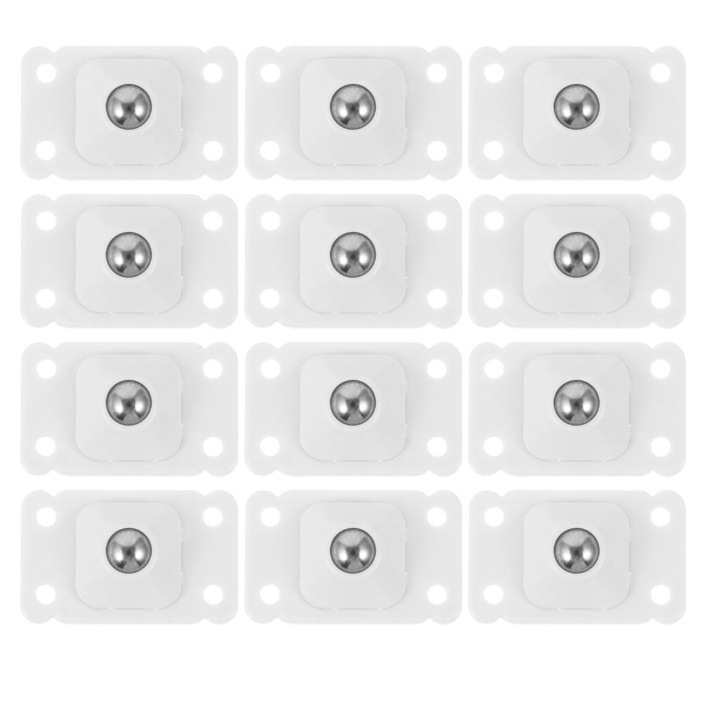 BESTYASH 12Pcs White Trash Can Caster Wheels Adhesive Stick on Swivel ...