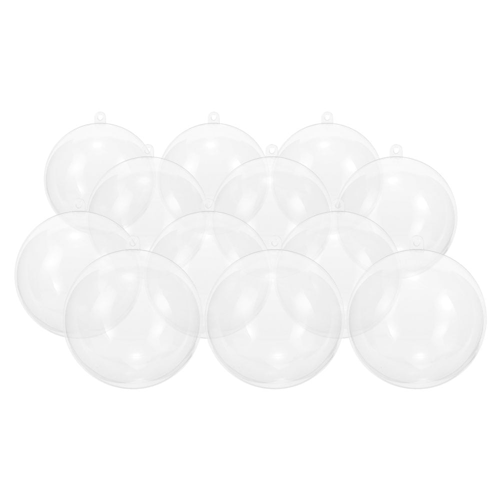 BESTYASH 12pcs Fillable Clear Globe Ornaments for Indoor Christmas Tree ...