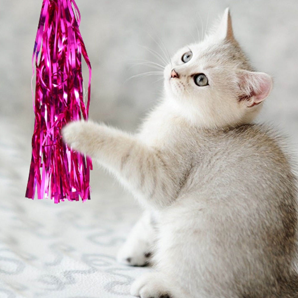 BESTYASH 15Pcs Cat Teaser Wand Toy Replacement Plush Tassel Design ...