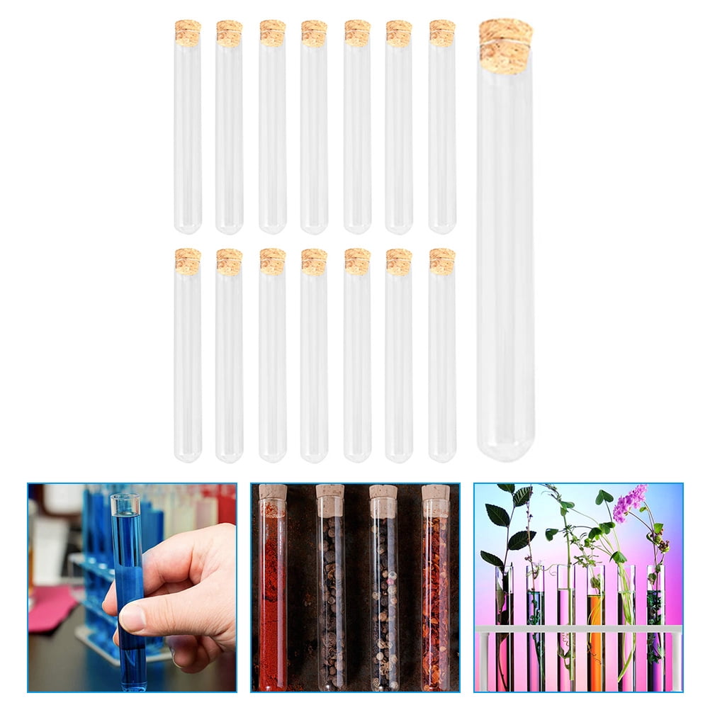BESTYASH 15-Piece Leakproof Borosilicate Test Tubes Set for Laboratory ...