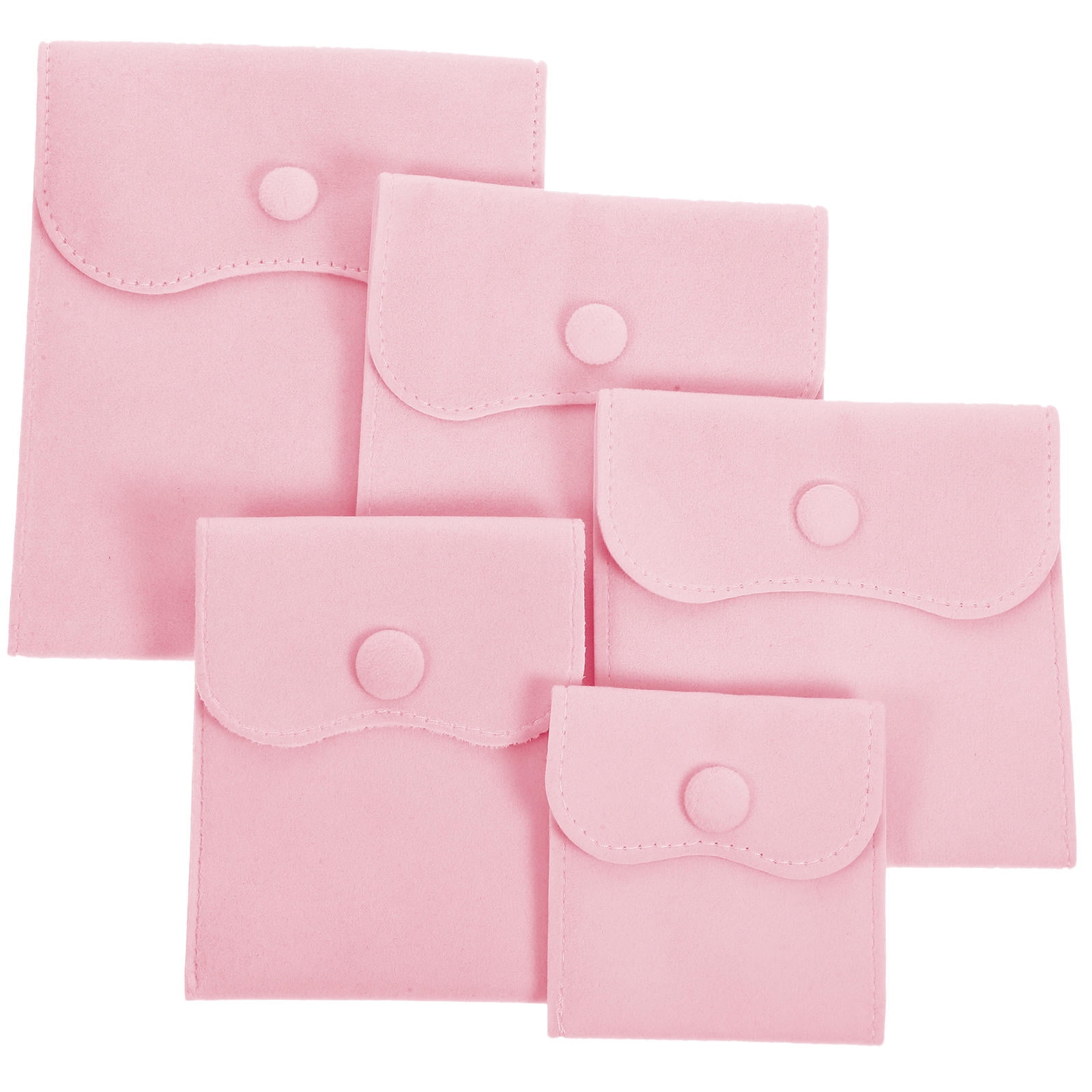 BESTYASH 15Pcs Travel Jewelry Pouch Lint Pink Storage for Jewelry ...