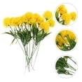 BESTYASH 15Pcs Yellow Artificial Dandelion Flower Picks Plastic Faux ...