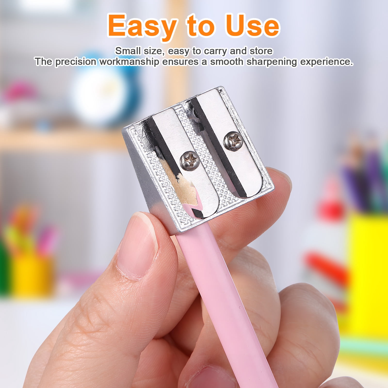 BESTYASH 16Pcs Small Metal Pencil Sharpeners Manual Dual Holes Portable ...