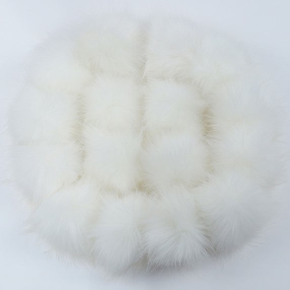 BESTYASH 16Pcs White Fluffy Plush Balls Durable Safe Material for ...