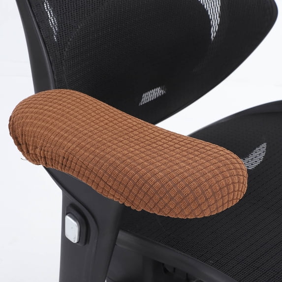 BESTYASH 1Pair Coffee Stretchable Armrest Covers for Office Chair ...
