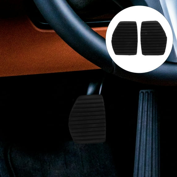 BESTYASH 1Pair Durable Black Rubber Brake Pedal Pad Covers Anti Slip ...