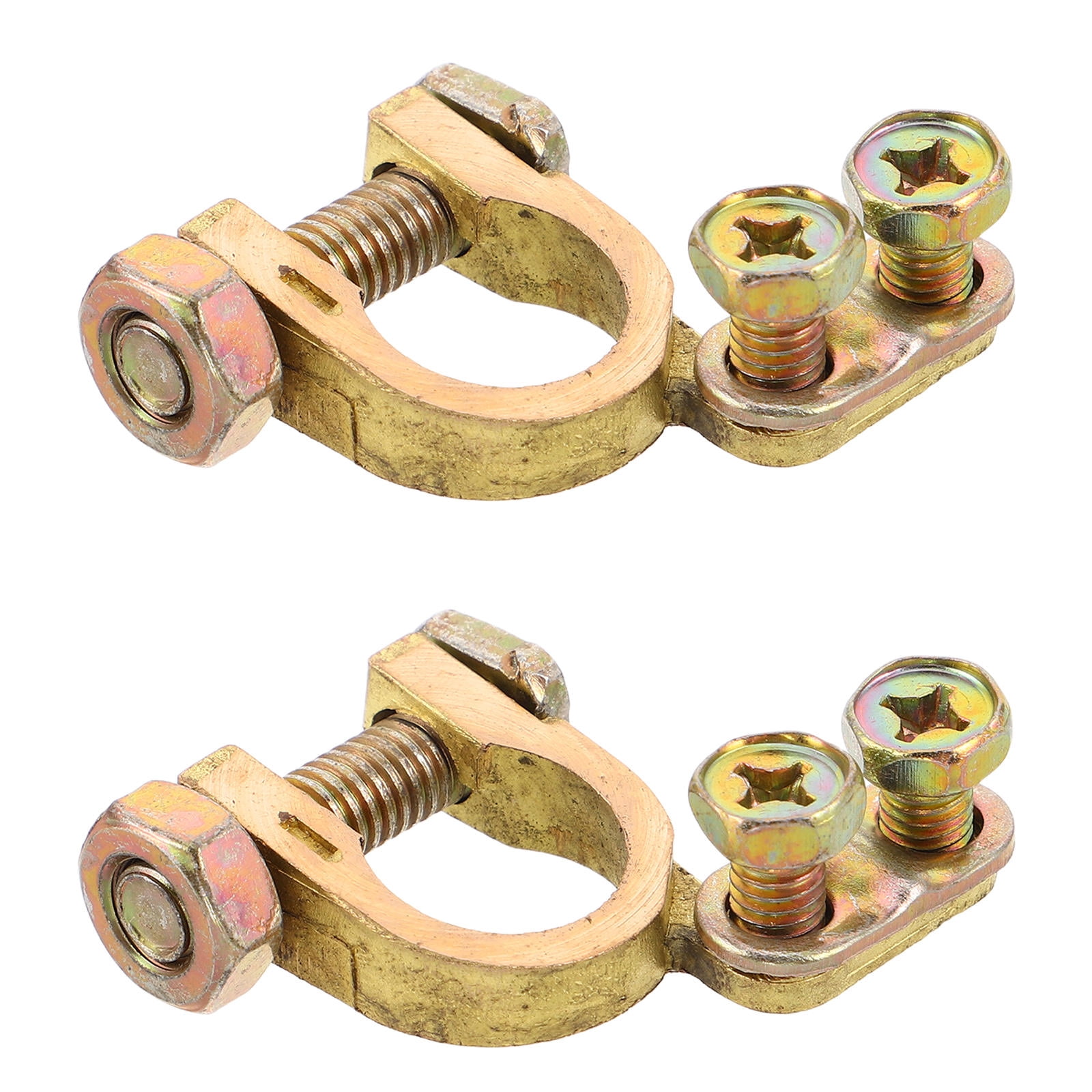 BESTYASH 1Pair Universal Copper Car Battery Terminal Clamp with Quick ...
