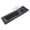 BESTYASH 1Pc 103 Key Silicone Keyboard Black USB Wired with Foldable ...