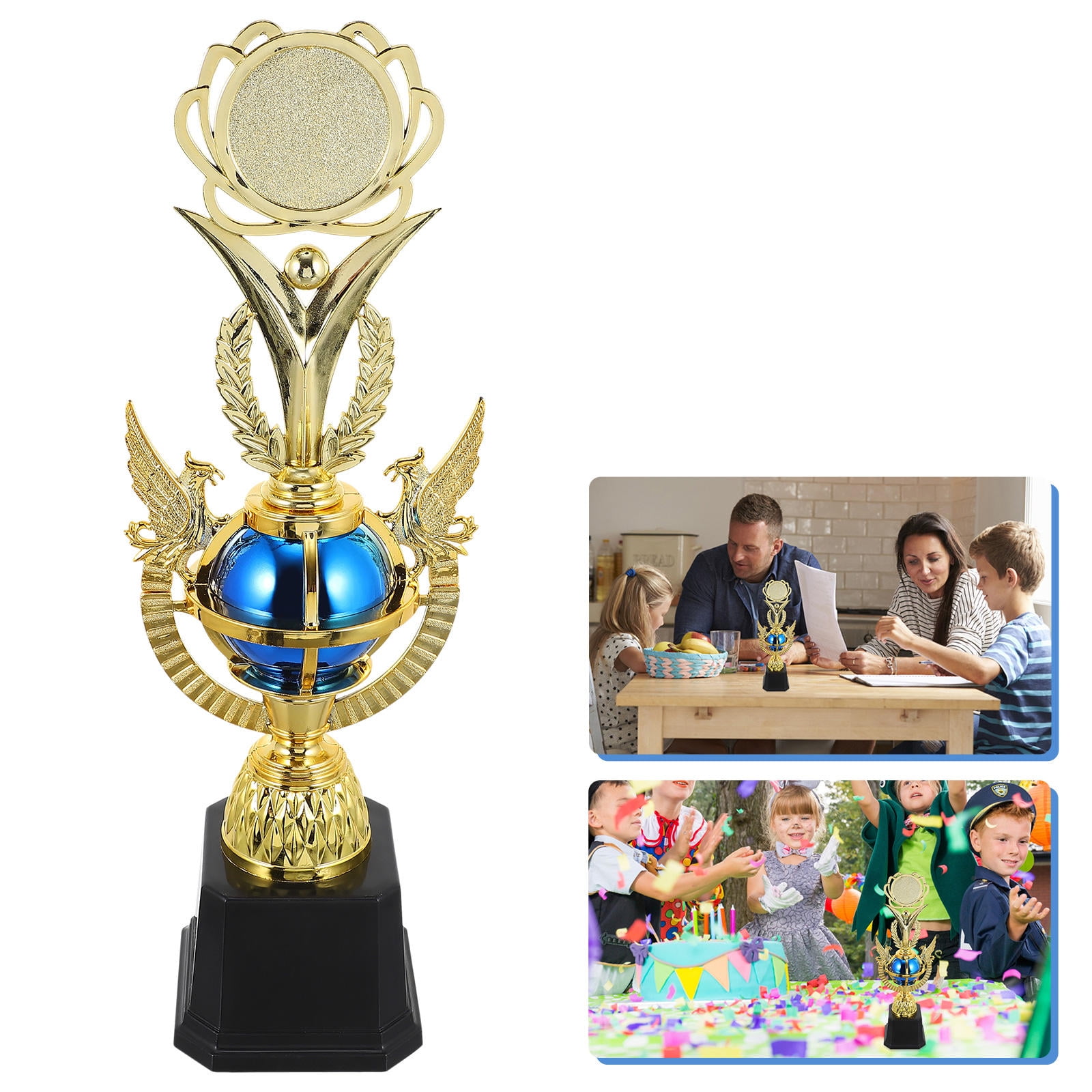 BESTYASH 1Pc Blue Lightweight Plastic Reward Trophy for Classroom and ...
