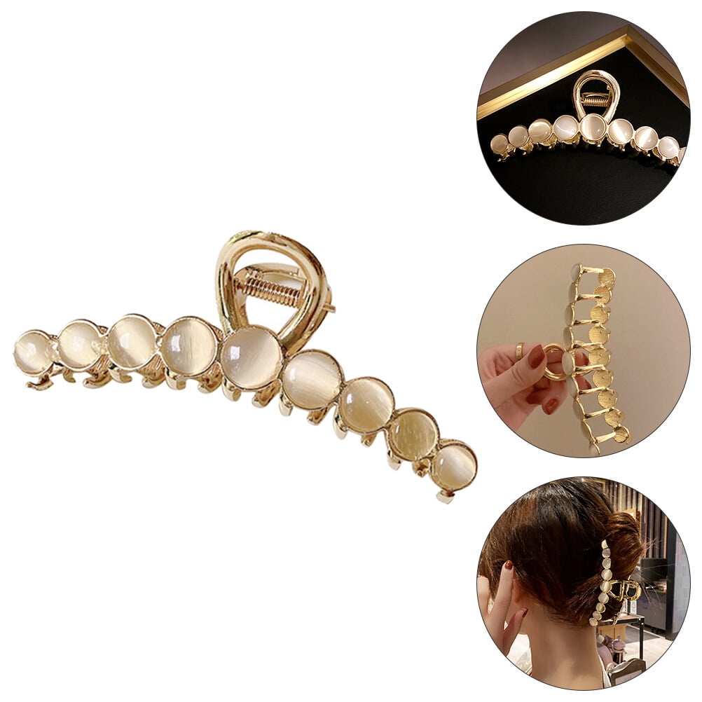 BESTYASH 1Pc Elegant Golden Alloy Hair Clip Hair Claw Clamp for ...