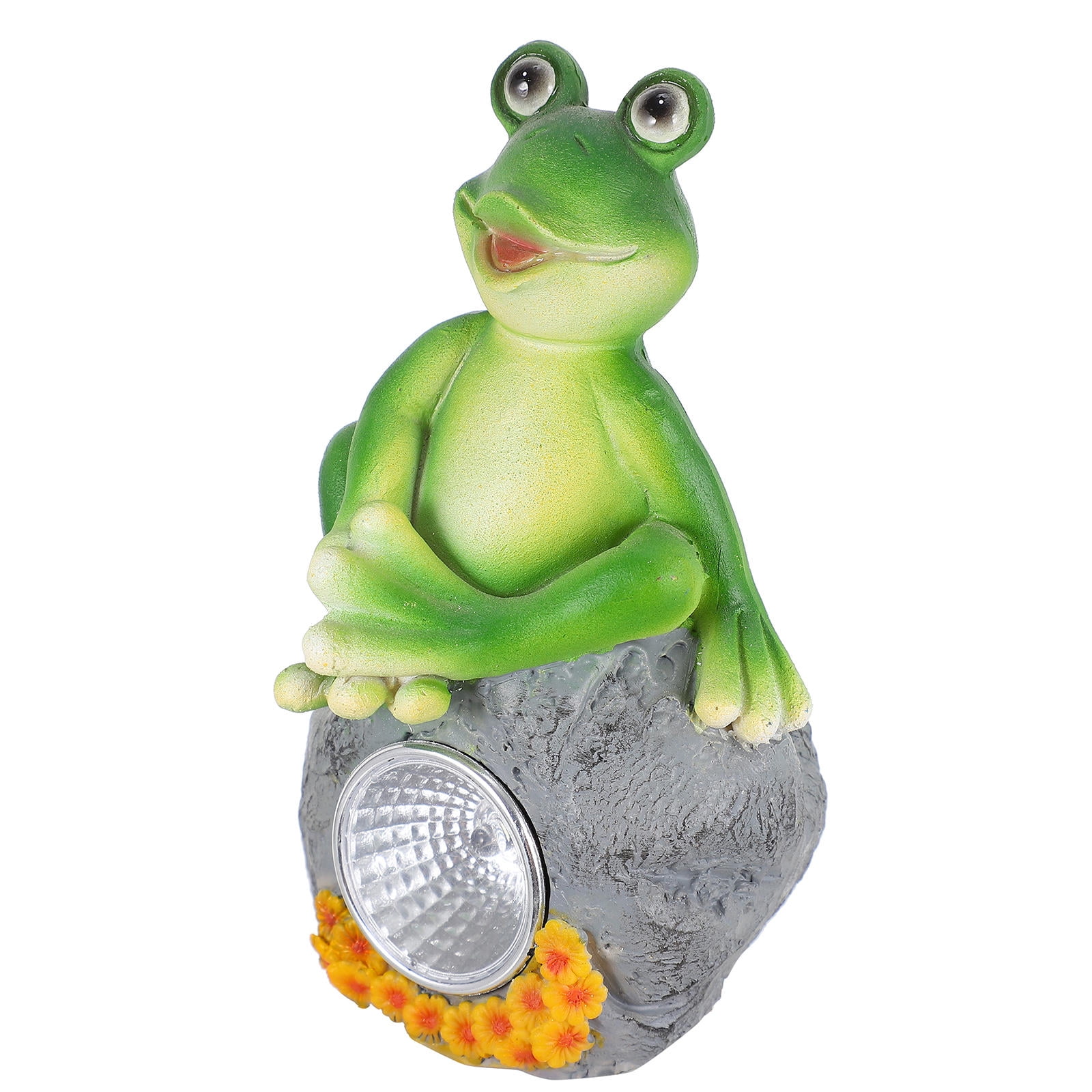 BESTYASH 1Pc Frogs Shape Solar Lamp Green Resin Outdoor Garden Lawn ...