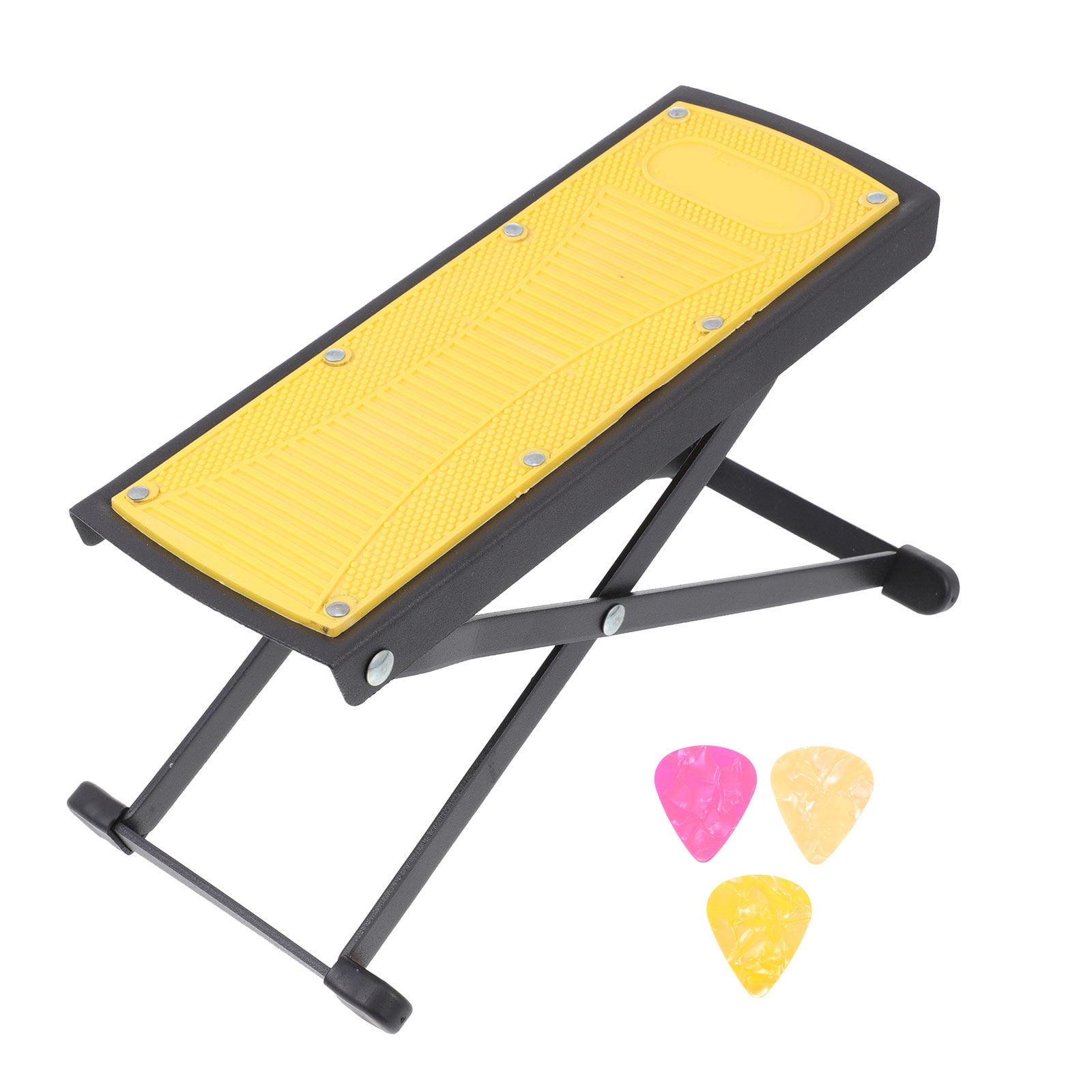 BESTYASH Yellow Guitar Performance Footboard with Adjustable Height and ...