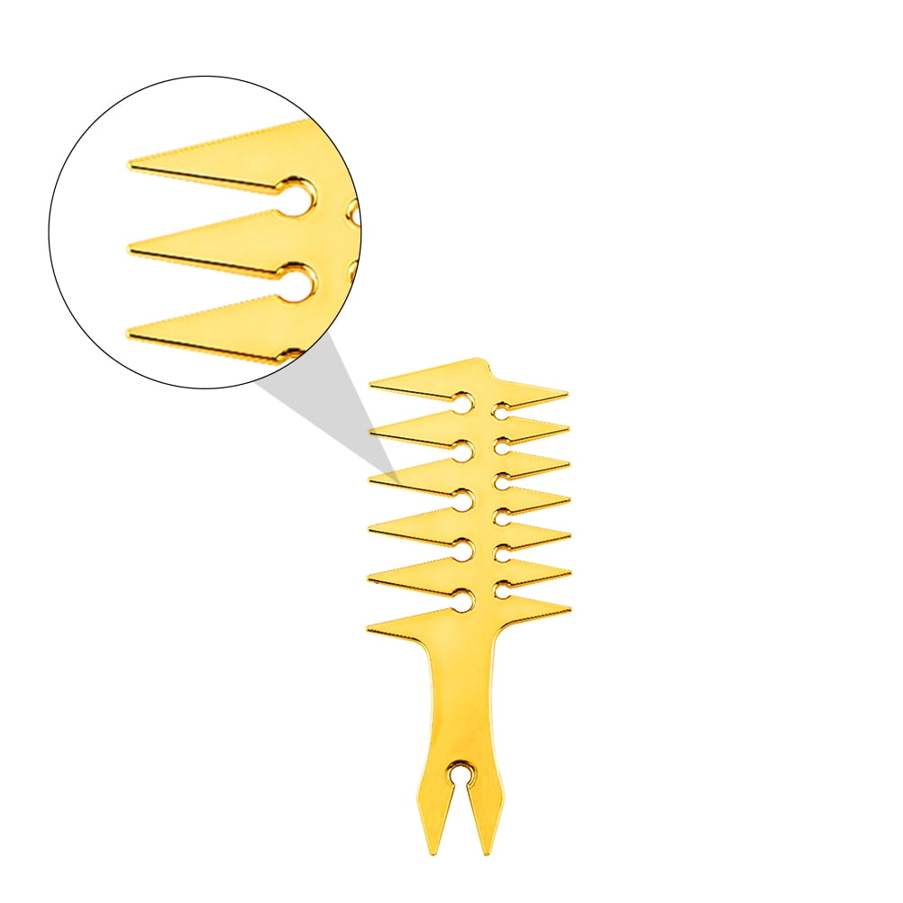 BESTYASH 1Pc Practical Golden Hairdressing Comb Wide Tooth Plastic for ...