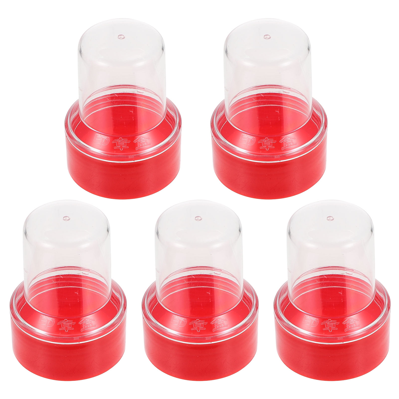 BESTYASH 1Pc Red Stamper Storage Holder Plastic Seal Storage Box with ...