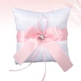 BESTYASH 1Pc Ring Pillow for Wedding Soft Pink Cushion with Fine ...