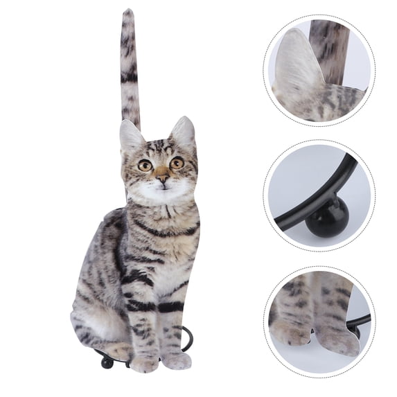 BESTYASH 1Pc Stylish Dark Grey Roll Paper Shelf Cat Shape Tissue ...