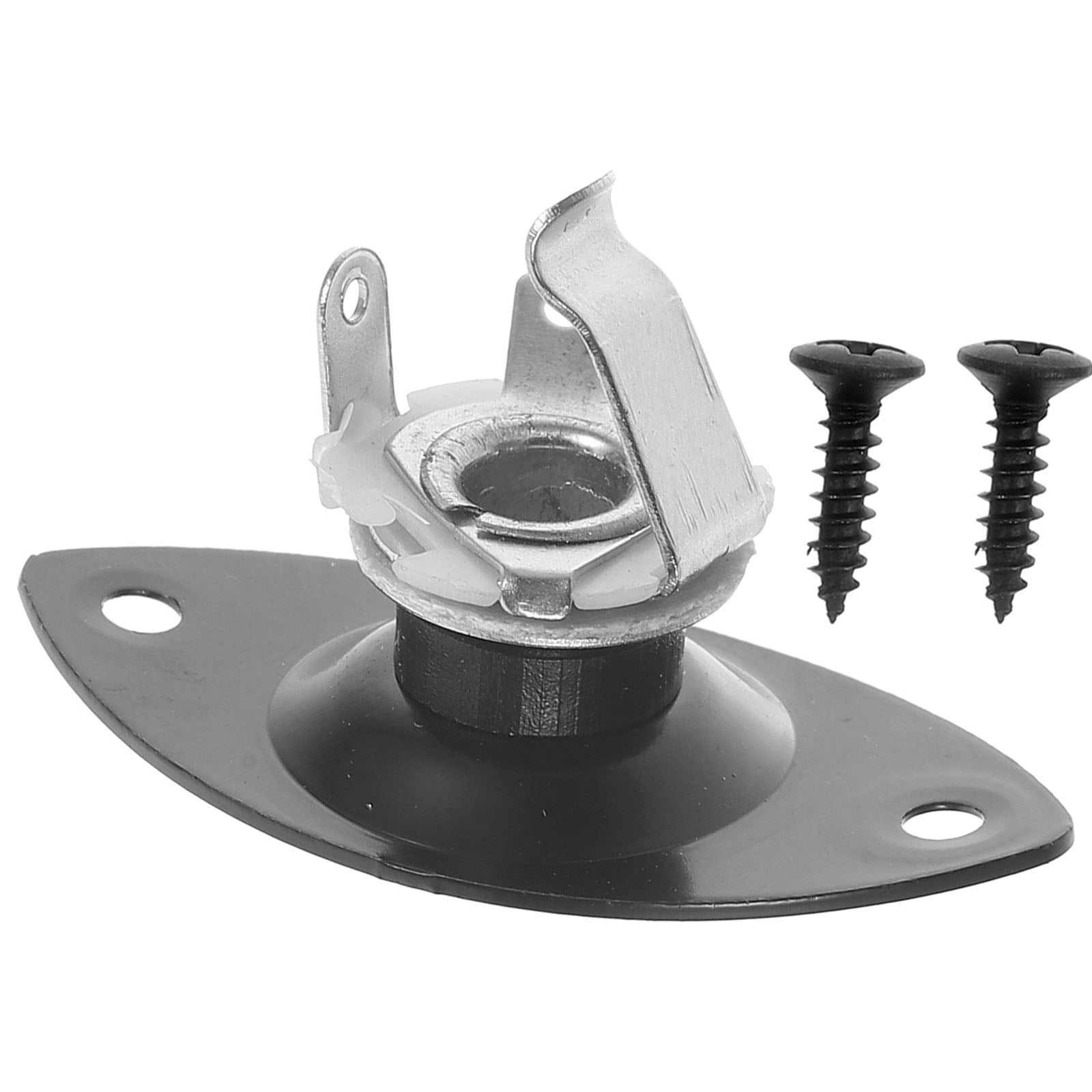 BESTYASH 1Set Black Electric Guitar Jack Socket Plate Metal Pickup ...