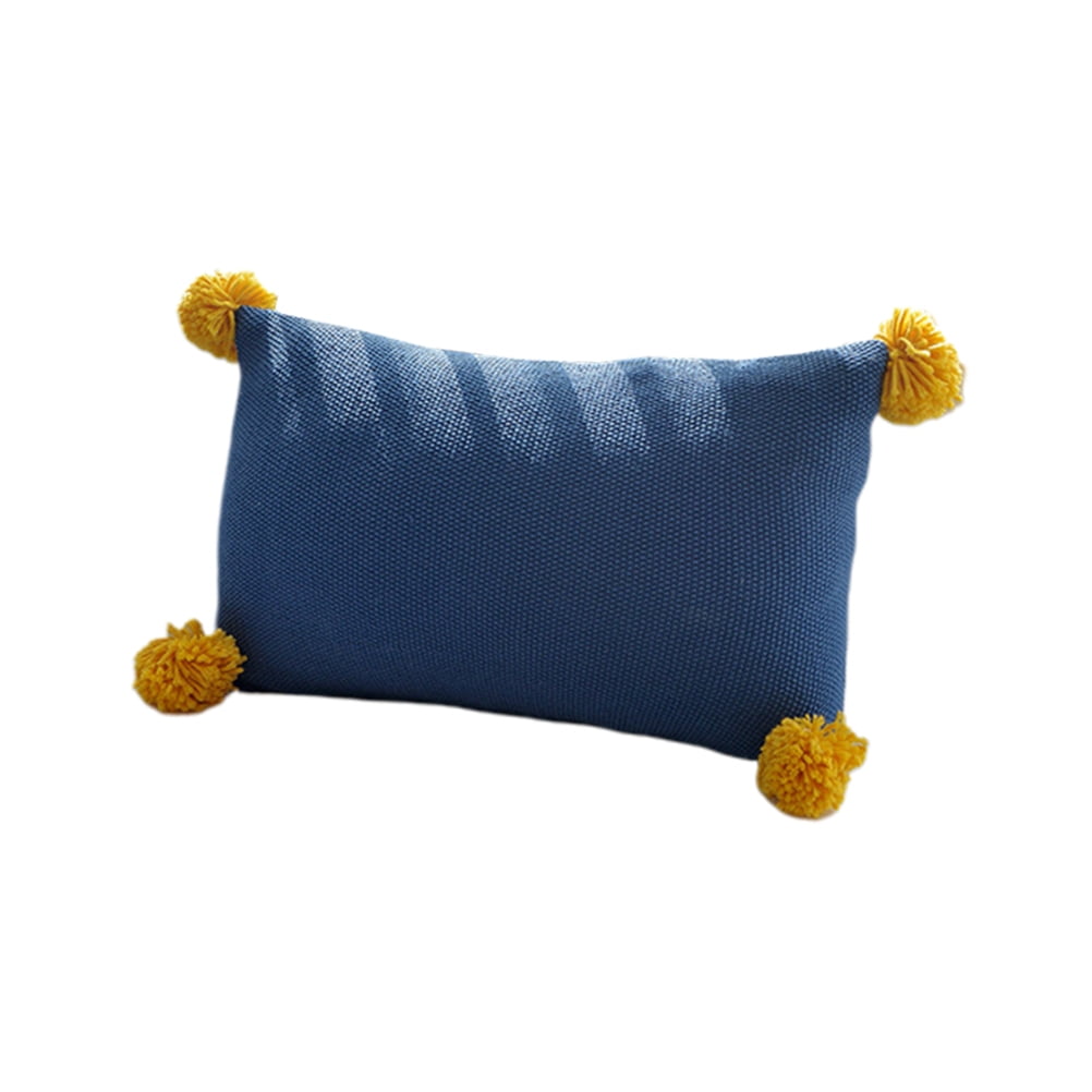 BESTYASH 1Set Dark Blue Color Block Cushion Simple Design Sofa Back ...