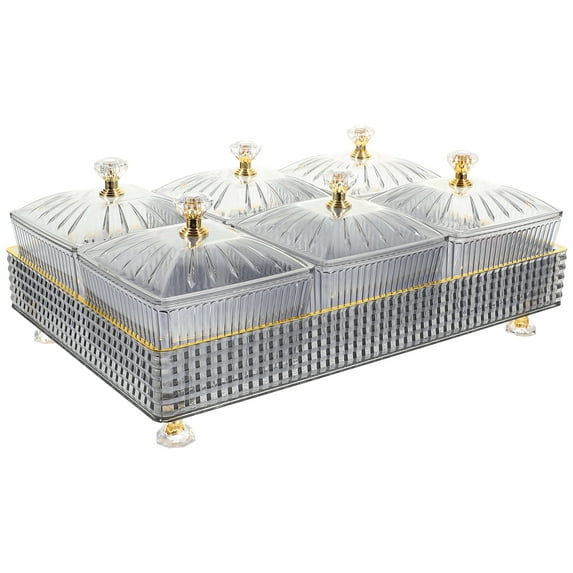 BESTYASH 1Set Grey Snack Container with Tray Food Organizer for Dried ...