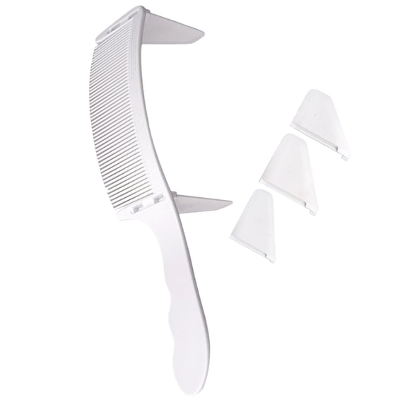 BESTYASH 1Set Minimalist White Barber Comb with Adjustable Guide for ...