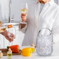 BESTYASH Portable Transparent Ice Bucket Set with Handle and ...