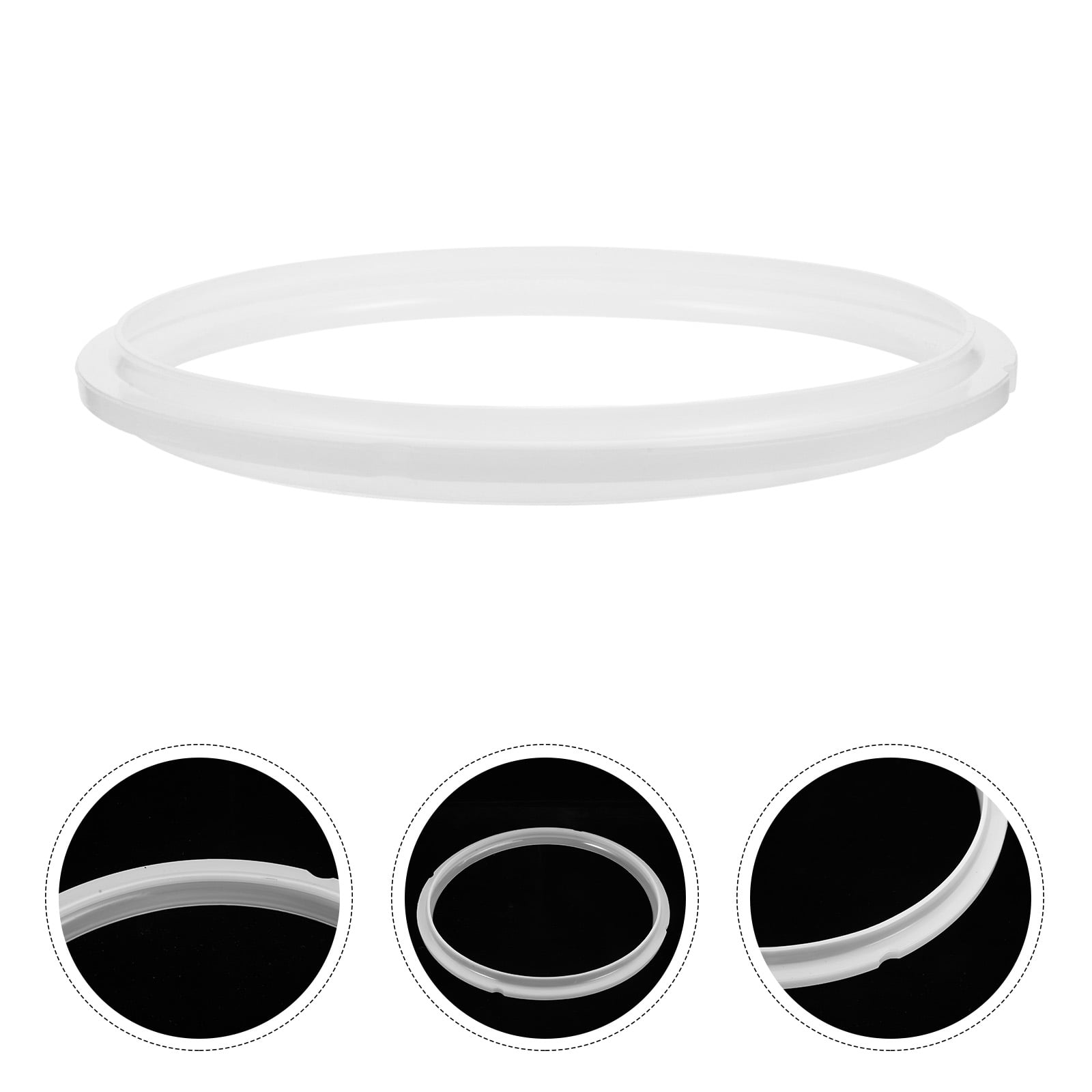 BESTYASH 1Set Silicone Pressure Cooker Ring White Flexible Cooker Lid ...