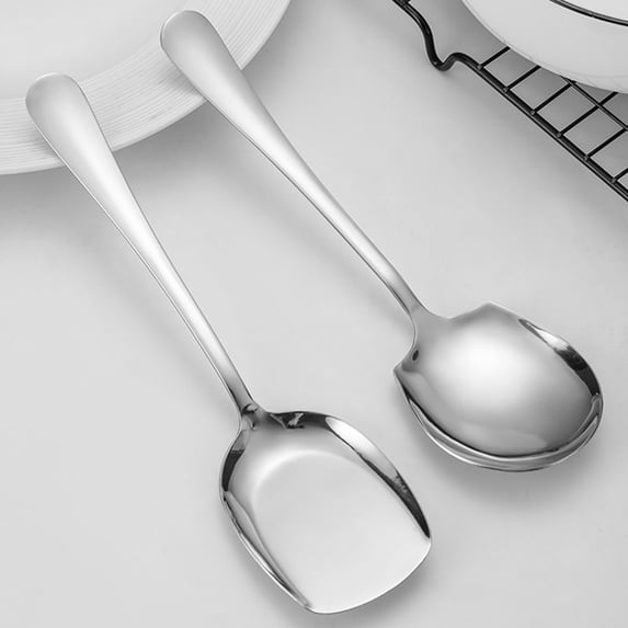 BESTYASH Stainless Steel Serving Spoon Set, Large Kitchen Utensil for ...