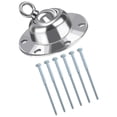 BESTYASH 1Set Strong Plated Silver Dog Yard Stake Metal Ground Anchor ...