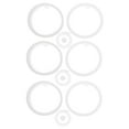 BESTYASH 1Set Water Bottle Sealing Ring White Silicone Elastic Seal for ...