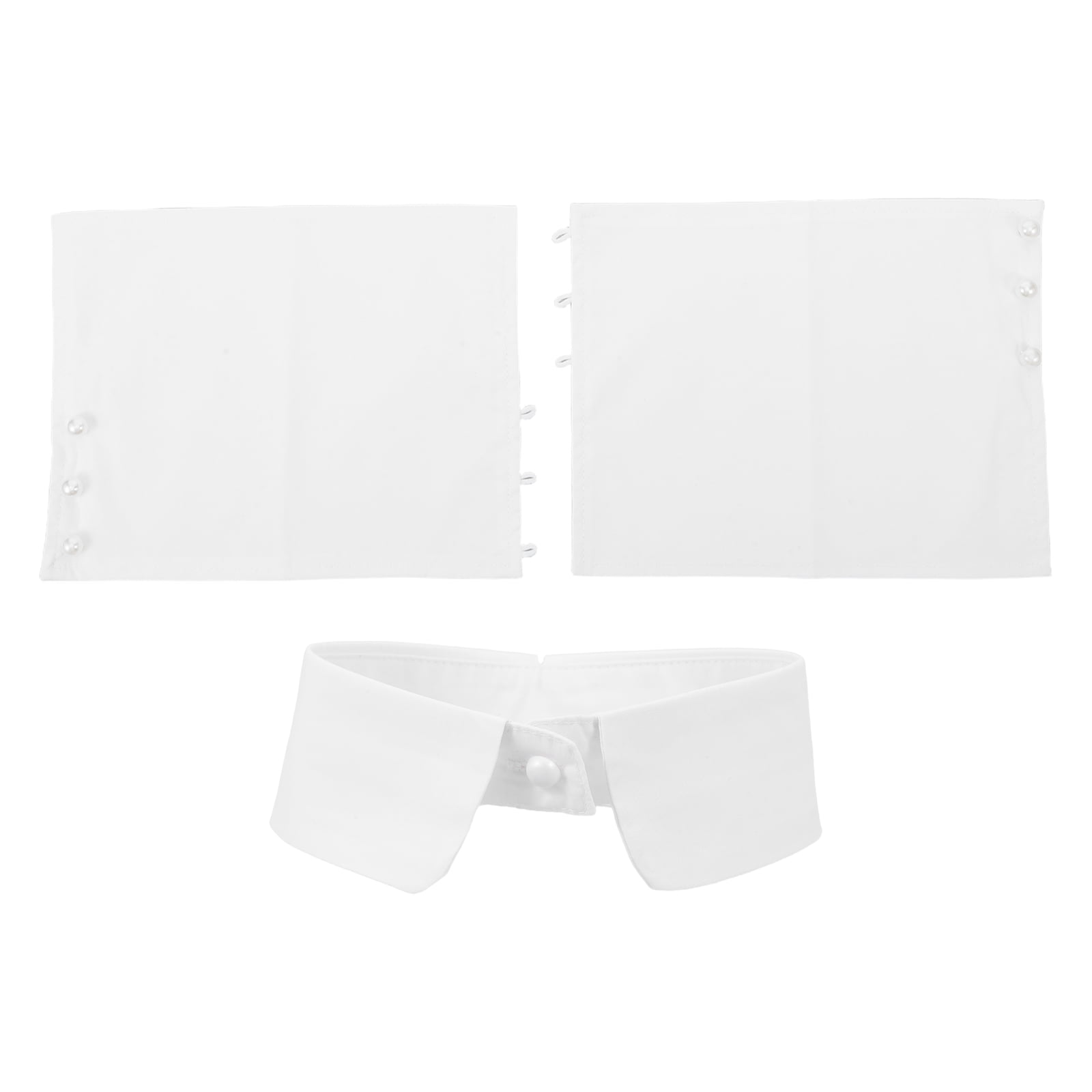 BESTYASH 1Set White False Collar and Cuffs Detachable Design for Office ...