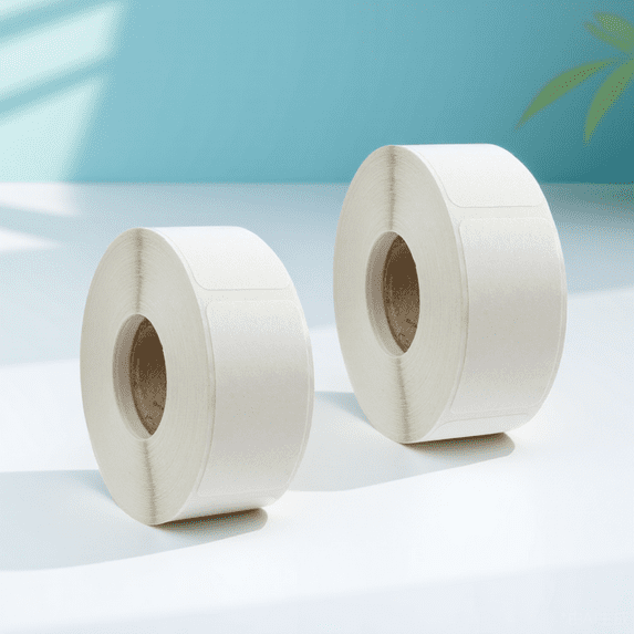 BESTYASH 2 Rolls Blank Sticky Labels White Adhesive Stickers for ...