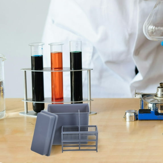 BESTYASH 2 Sets Microscope Plastic Drying Rack Multi-Slot Grey For Lab Work - Walmart.com