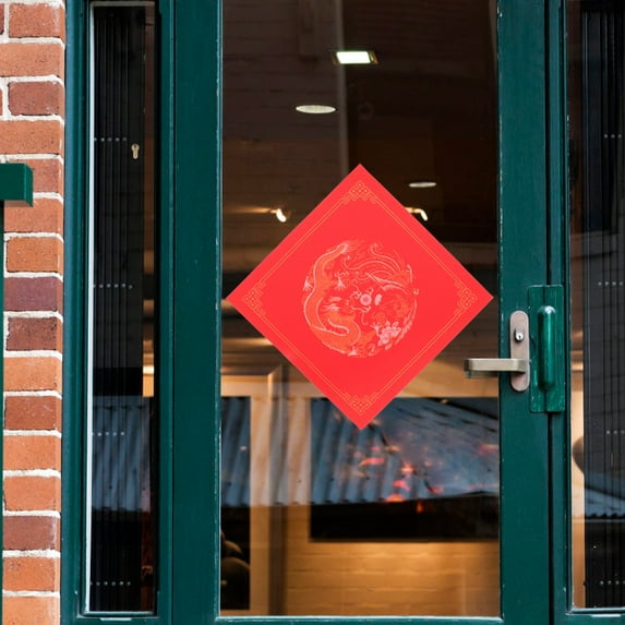 BESTYASH 20 Sheets Red Blank Fu Character Paper for Home Decoration ...