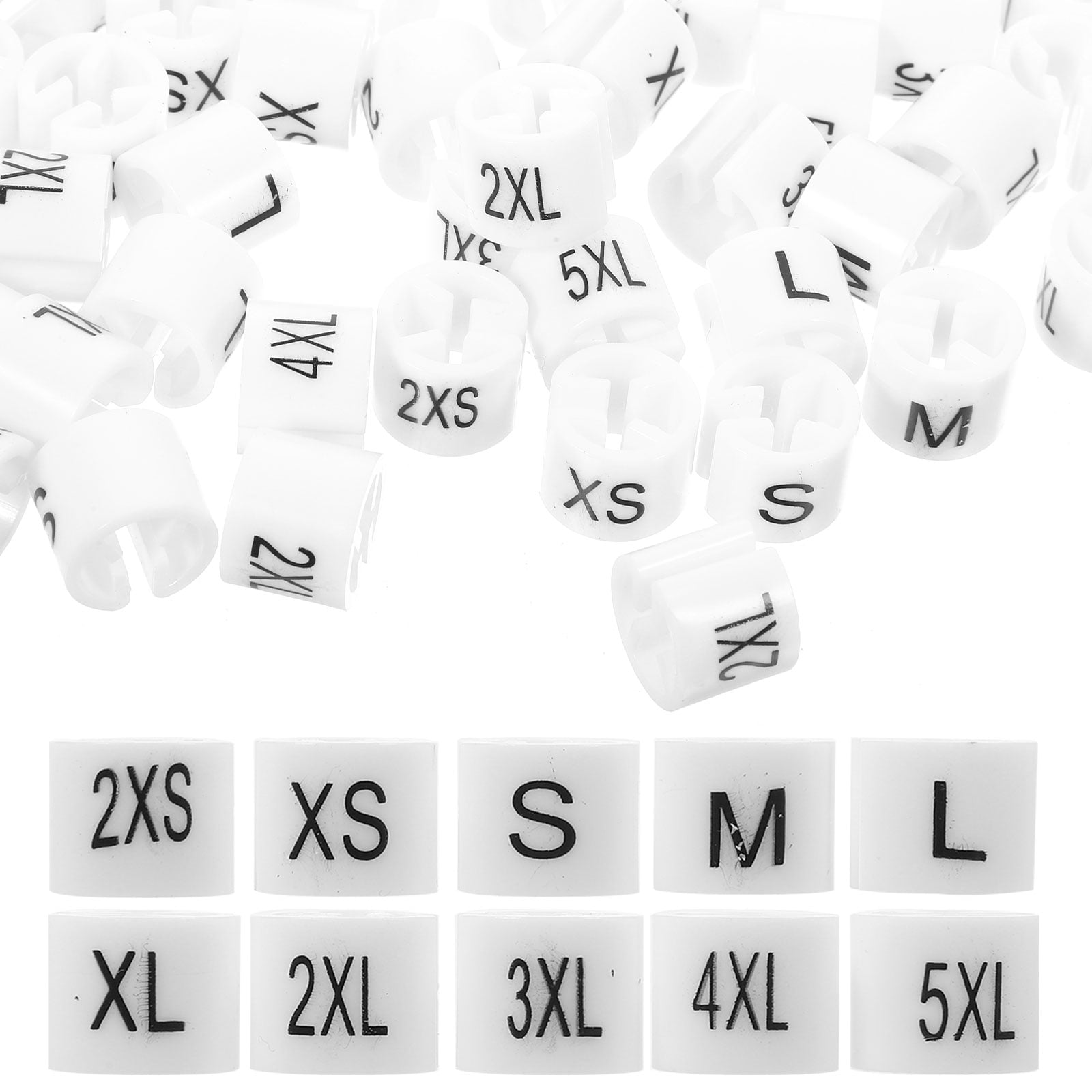 BESTYASH 200Pcs Plastic Hanger Size Markers for Clothes Organization ...