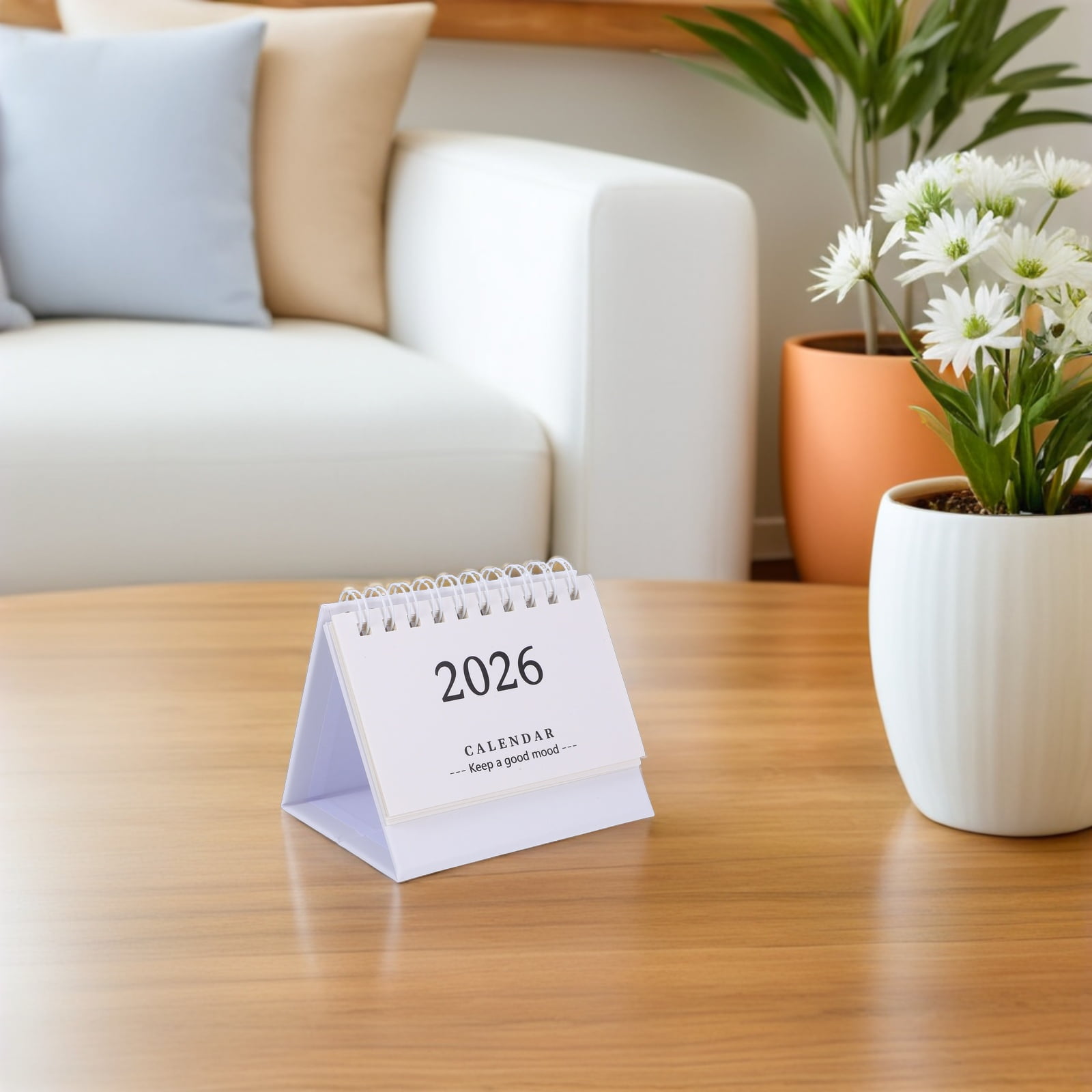 BESTYASH 2026 Foldable Standing Desktop Calendar with Compact White ...