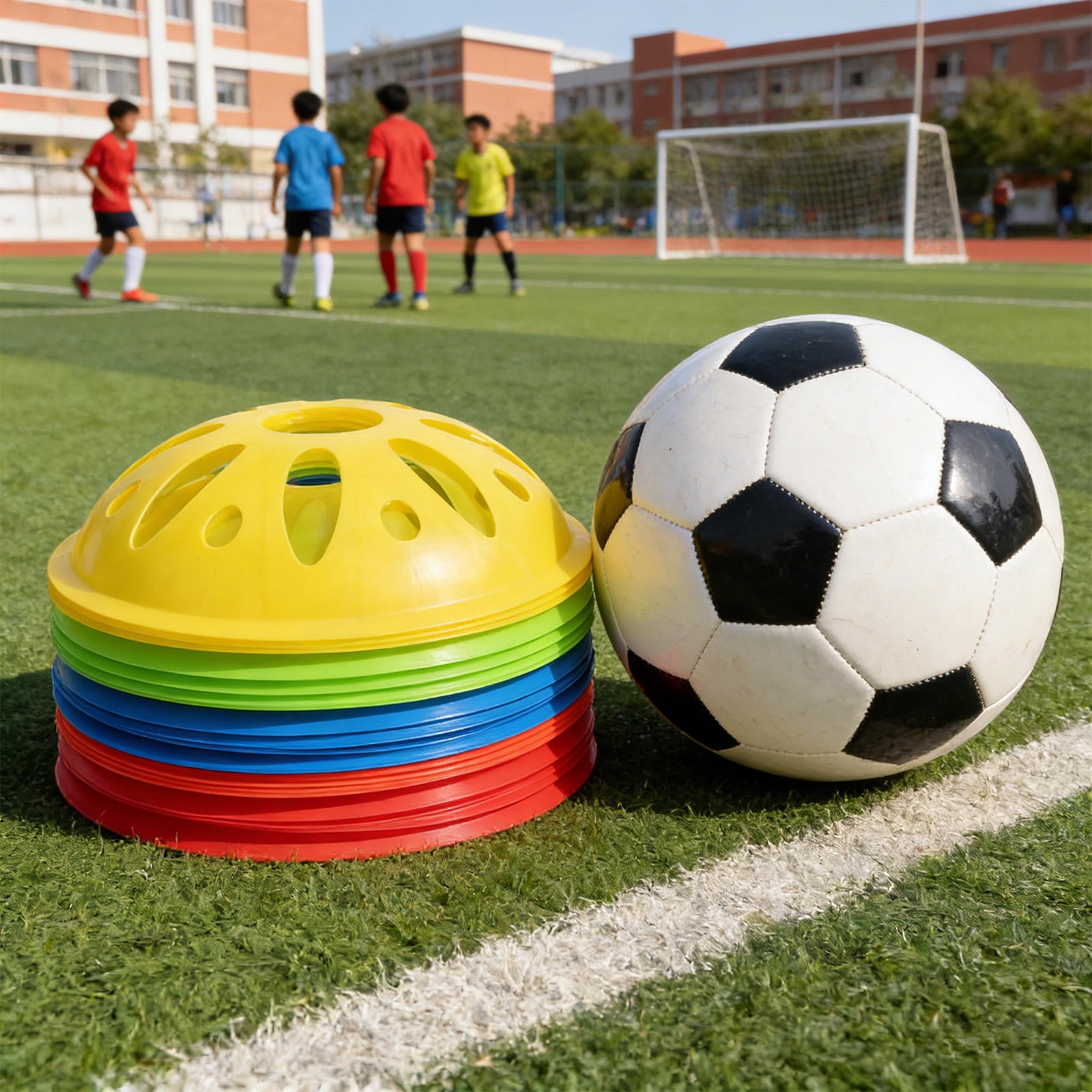 BESTYASH 20-Pack Assorted Color Plastic Training Cones for Football ...