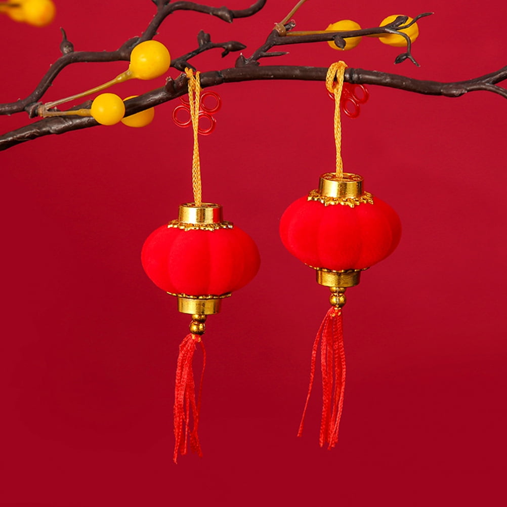 BESTYASH 20Pcs Beautiful Flocking Cloth Lanterns for New Year and ...