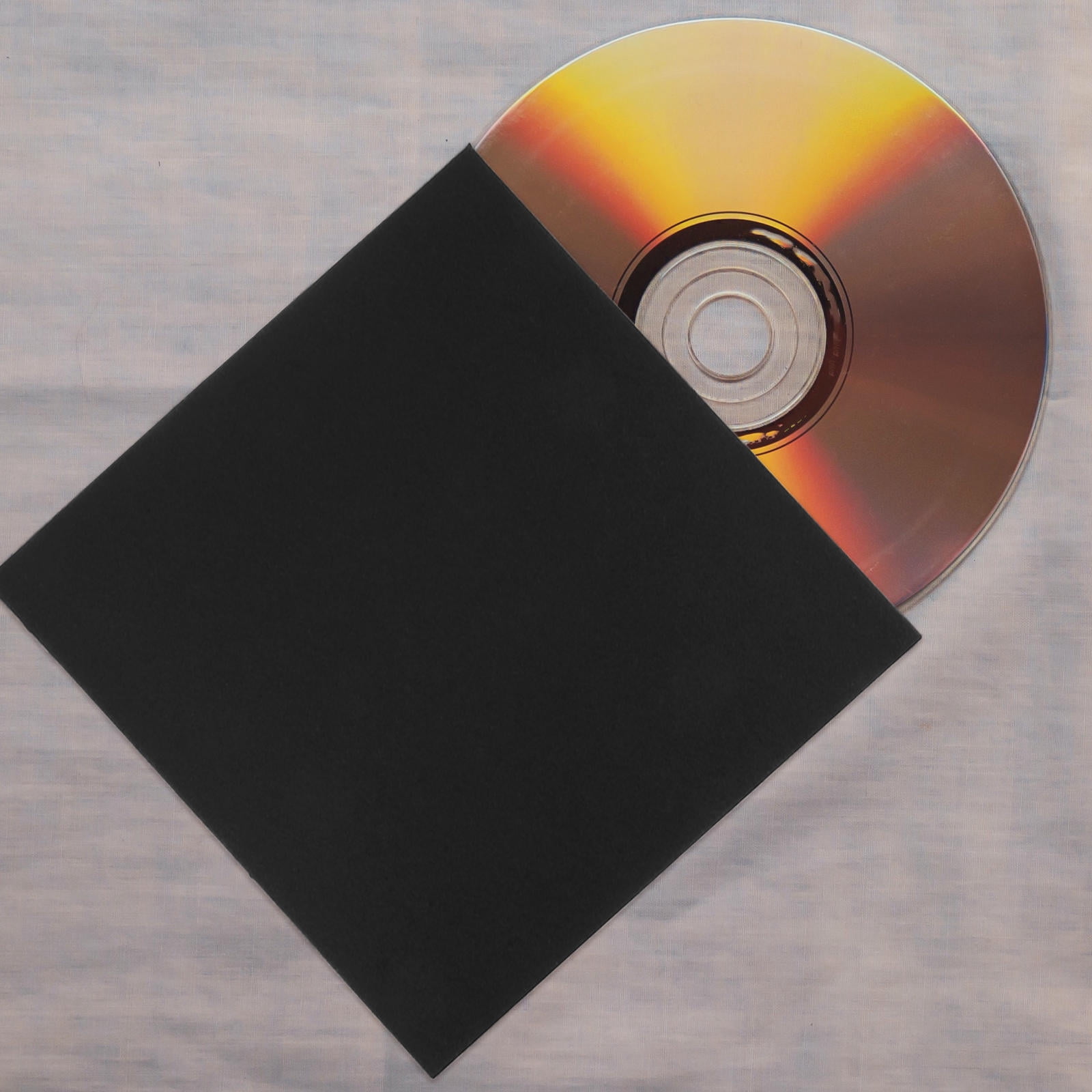 BESTYASH 20Pcs Black Kraft Paper Cd Sleeves for Dvd and Cd Storage with ...