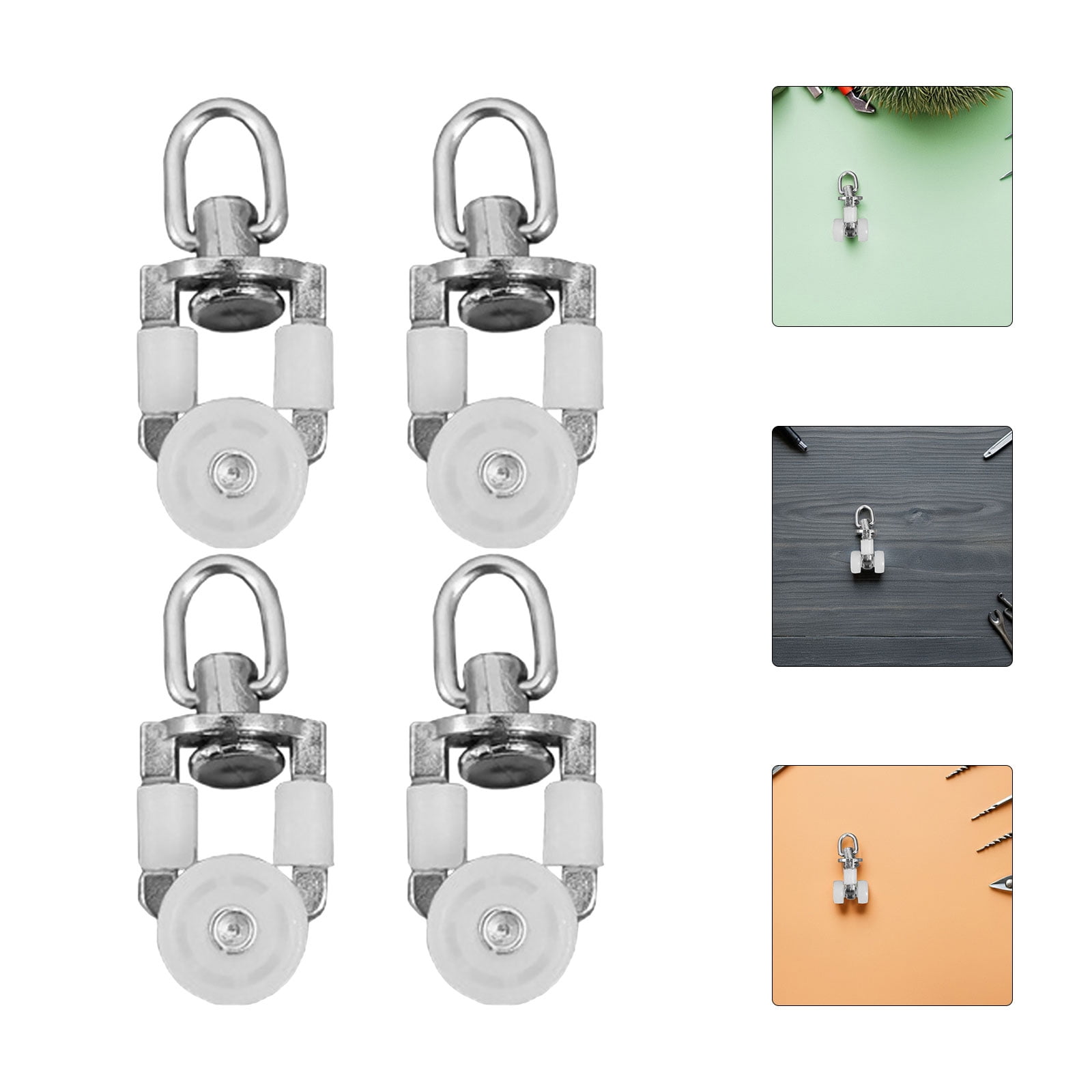 BESTYASH 20Pcs Curtain Track Roller Wheels Multi Plastic Alloy Quiet ...