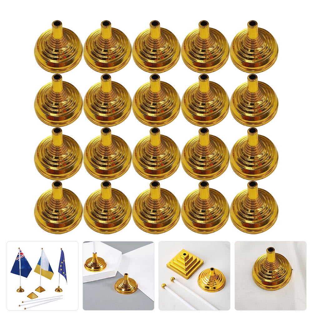 BESTYASH 20Pcs Golden Display Flag Holders for Meeting and Outdoor ...