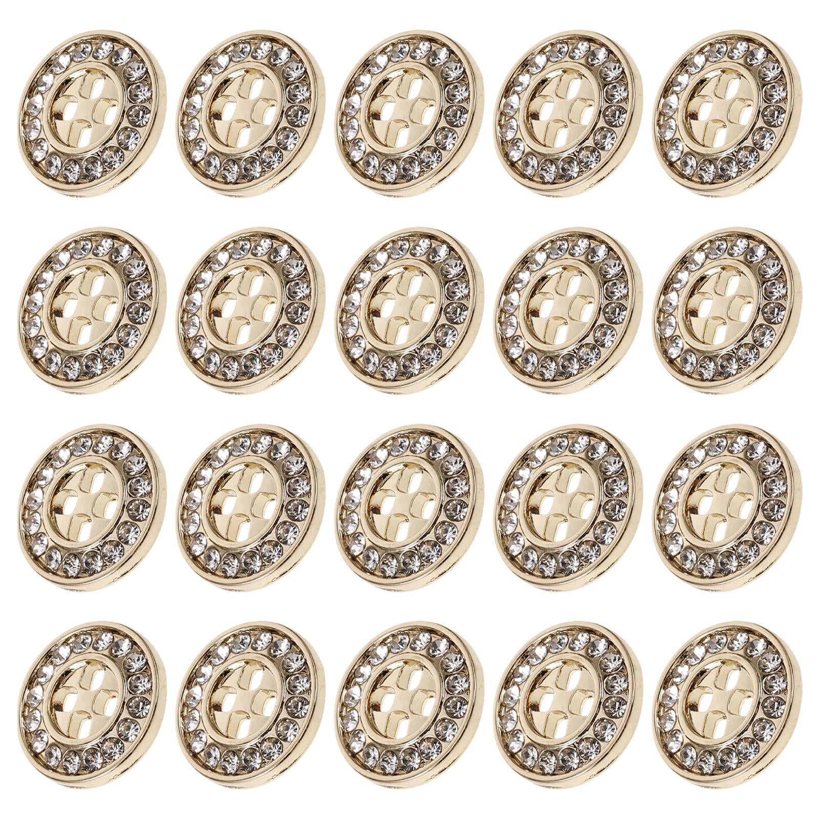 BESTYASH 20 Pieces Metal Four-Hole Round Buttons for Sewing, Clothes ...