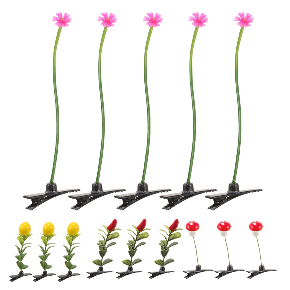 BESTYASH 20Pcs Lifelike Plant Hairpins Assorted Colors Versatile Flower ...