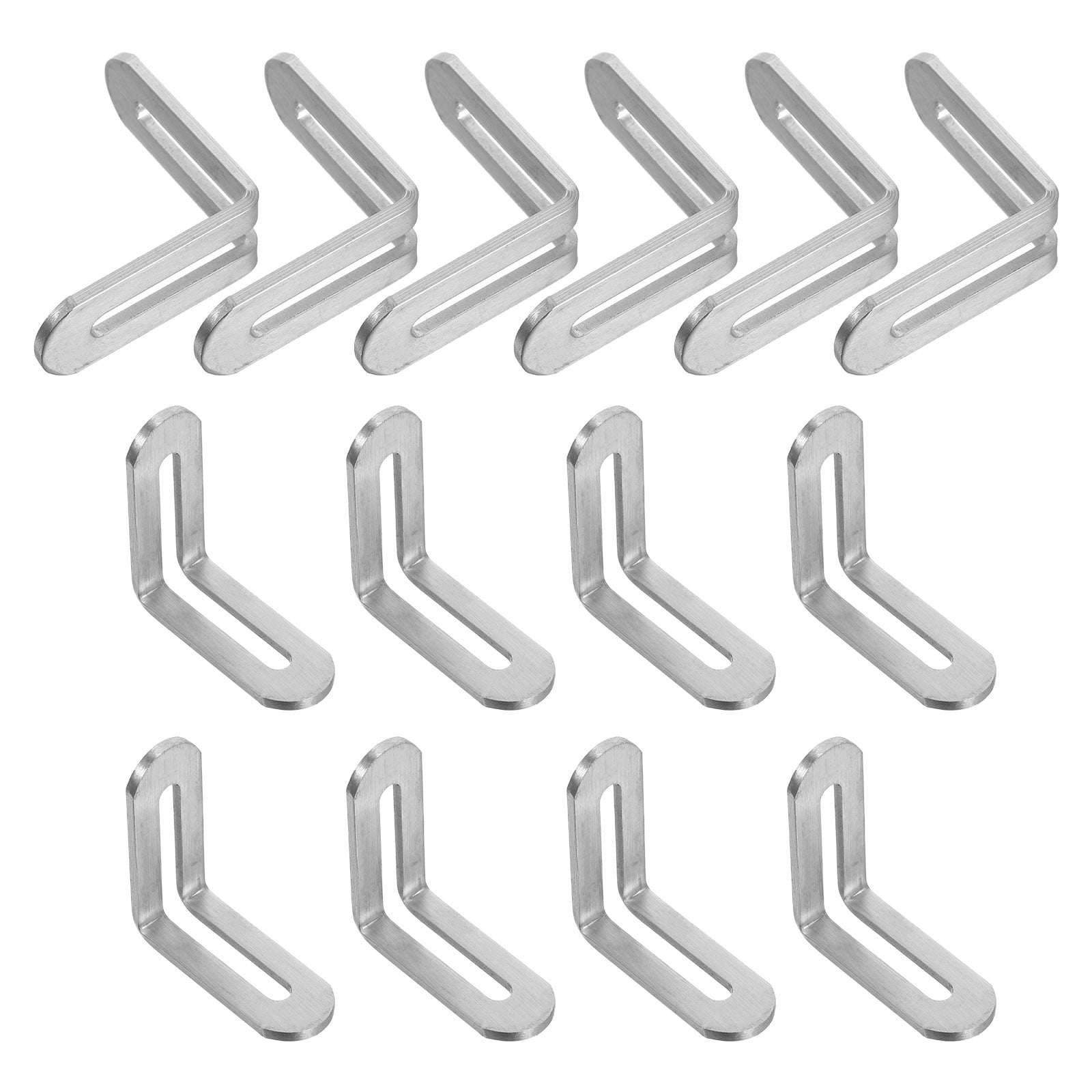 BESTYASH 20Pcs Metal L Shaped Brackets Stainless Steel Slotted Brackets ...