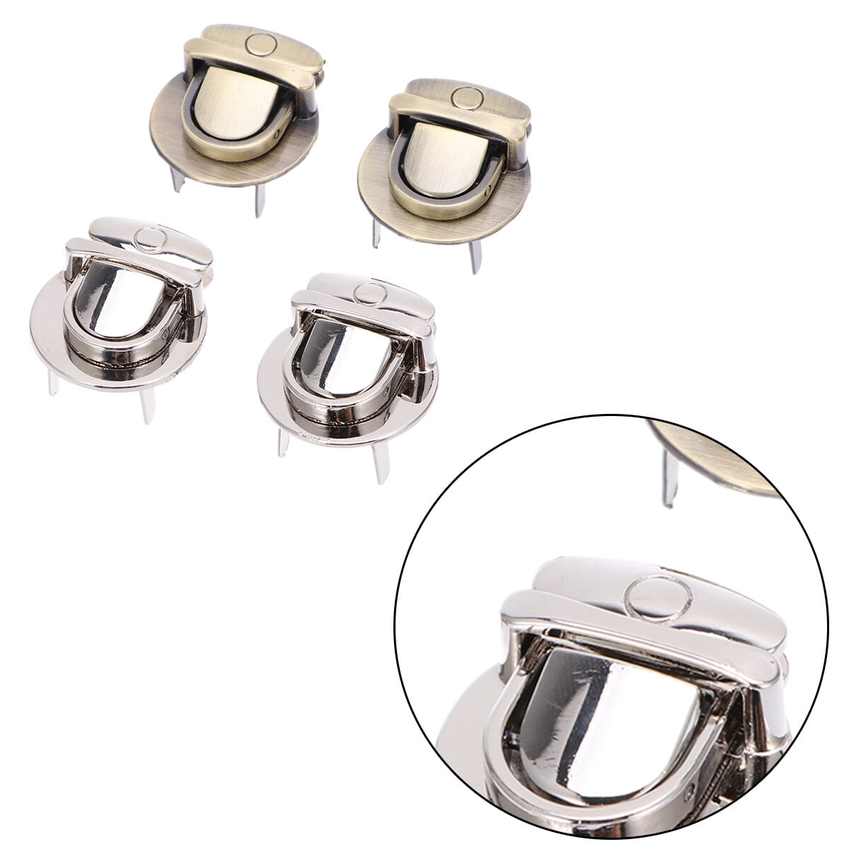 BESTYASH 20Pcs Metal Push Lock Tuck Clasp Assorted Colors Practical and ...