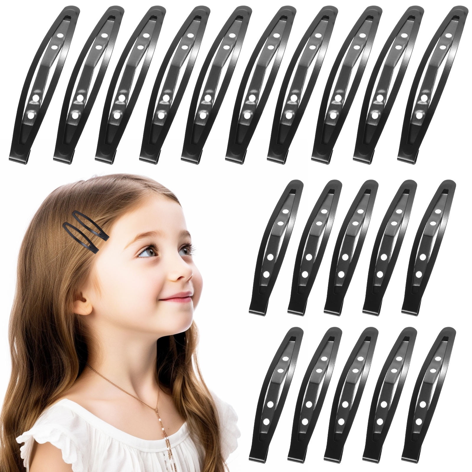 BESTYASH 20Pcs Metal Hair Snap Clips with Nonslip Silicone Sleeve for ...
