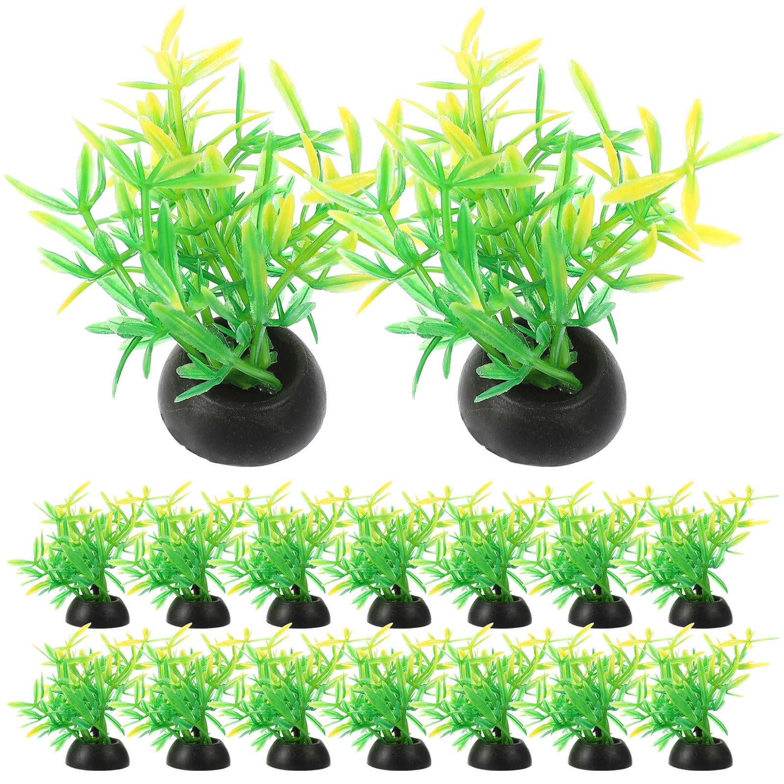 BESTYASH 20Pcs Realistic Artificial Fish Tank Grass Green Aquarium ...