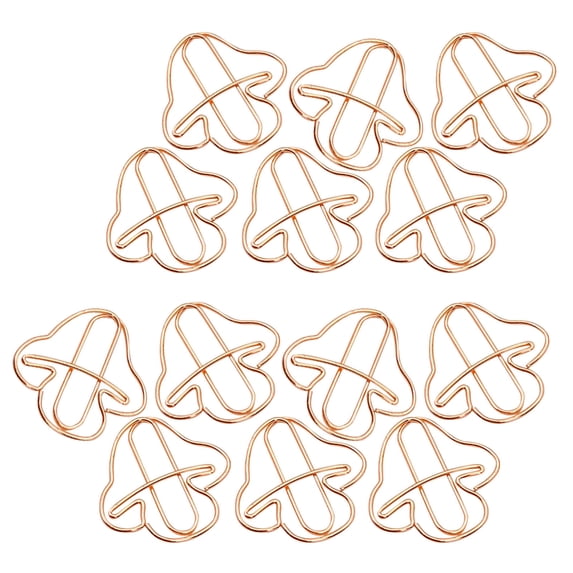 BESTYASH 20Pcs Rose Plated Gold Cute Paper Clips Metal Multi Use Clips ...